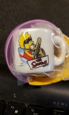 TOMY GACHA VENDING MACHINE THE SIMPSONS MINI CERAMIC MUG LISA PLAYING ...