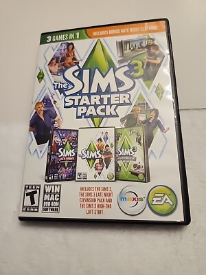 The Sims 3 Starter Pack PC DVD-ROM Game Late Night Expansion Used ...