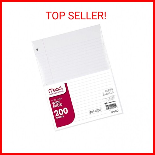 Mead Loose Leaf Paper, Notebook Paper, Wide Ruled Filler Paper ...