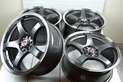 Set of 4 New DDR Fuzion 17x7.5 5x100/114.3 38mm Offset Gunmetal 17 ...