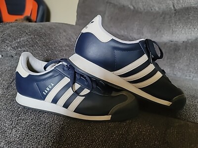 Adidas Samoa G21252 Navy Blue/White Stripe Casual Sneaker Shoes Women's ...