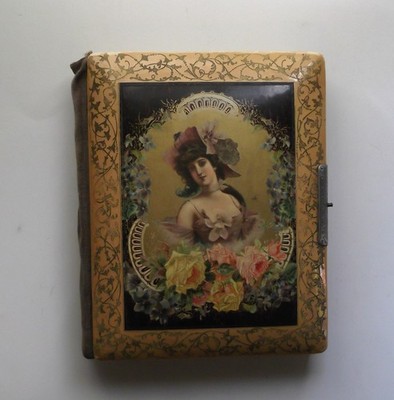 Victorian Era Bakelite Cover Antique Photo Album With Pages Celluloid ...