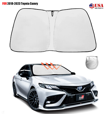 Custom For 2018-2023 Toyota Camry Windshield Sun Shade Heat Block ...