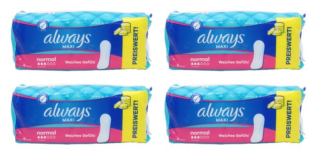 Always Maxi Classic normal weiches Gefühl Damenbinden 9 Binden online ...