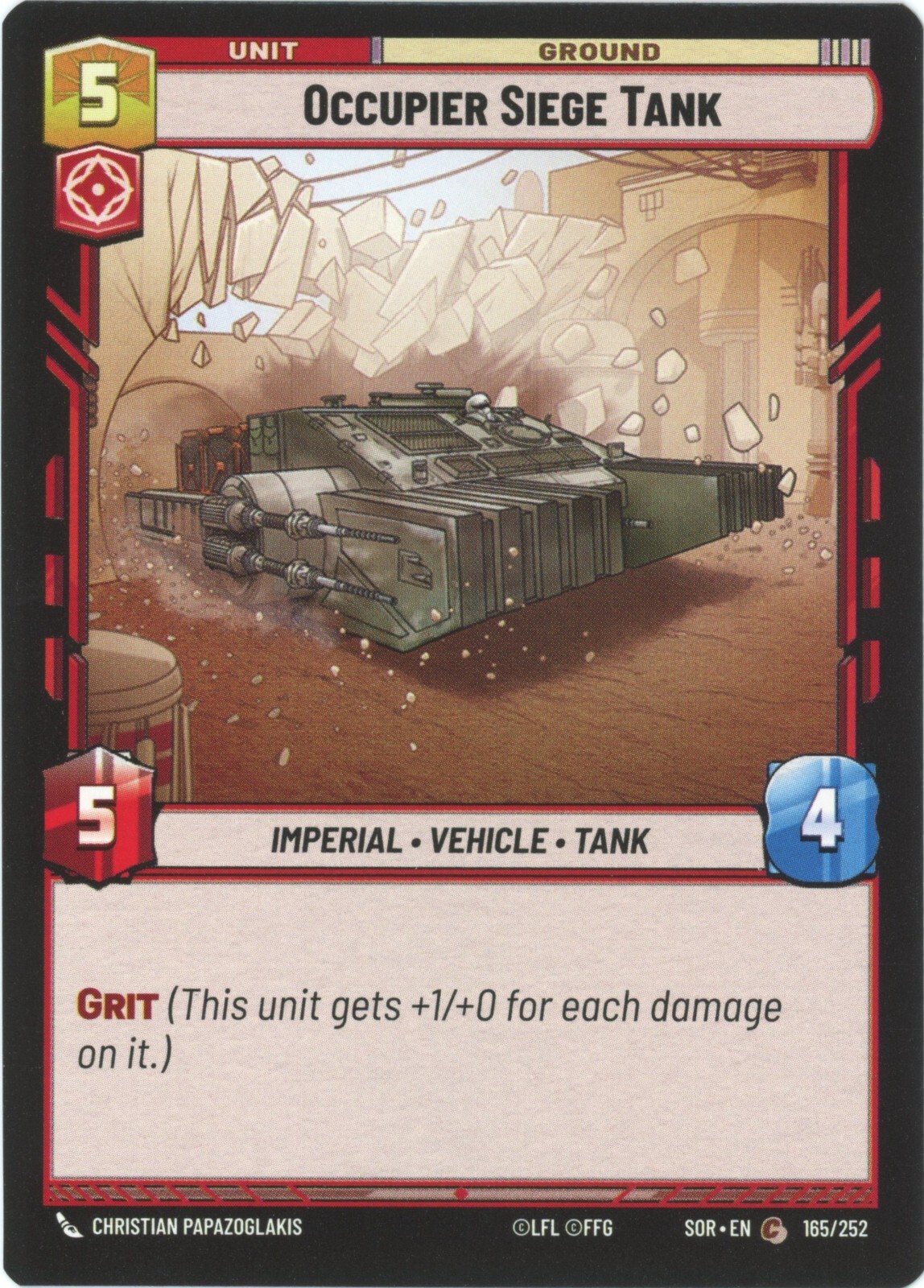 Occupier Siege Tank - Spark of Rebellion (SOR) - Star Wars Unlimited | eBay