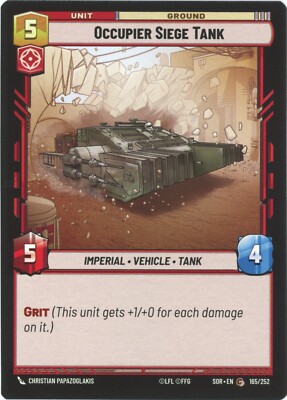Occupier Siege Tank - Spark of Rebellion (SOR) - Star Wars Unlimited | eBay