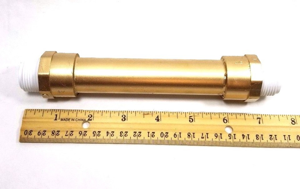 Water Meter Idler/Spacer Tube for 5/8" x 1/2" Meter, 7.5" long w/Meter ...
