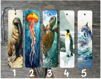 Sea Critters Animals Ocean Water Animals Metal Bookmarks 2 | eBay