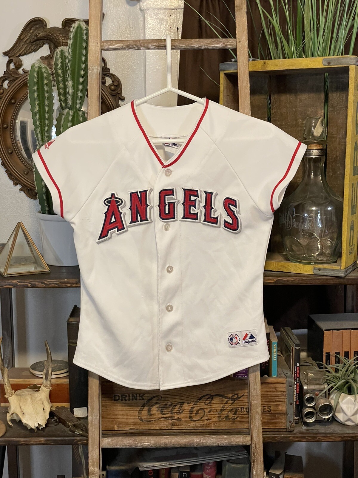 Vintage Majestic MLB Los Angeles Angels Women’s SM/MD Blank Baseball ...