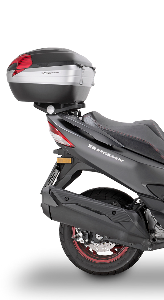 SUZUKI BURGMAN 400 2017 GIVI V56NN MONOKEY TOP BOX + SR3115 TOP CASE ...