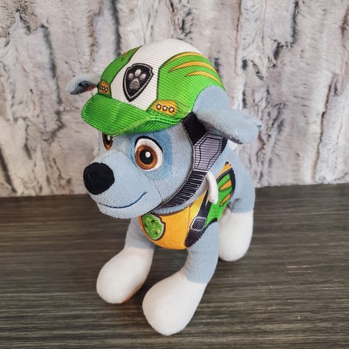 Paw Patrol Rocky Recycle Pup Plush 8" Stuffed Animal Toy Dog Spin ...