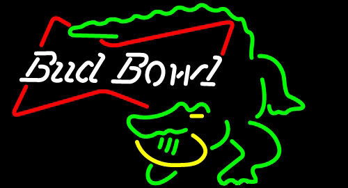 Bvd Bowl Alligator Neon Sign Real Glass Beer Bar Sport Pub Wall Decor ...