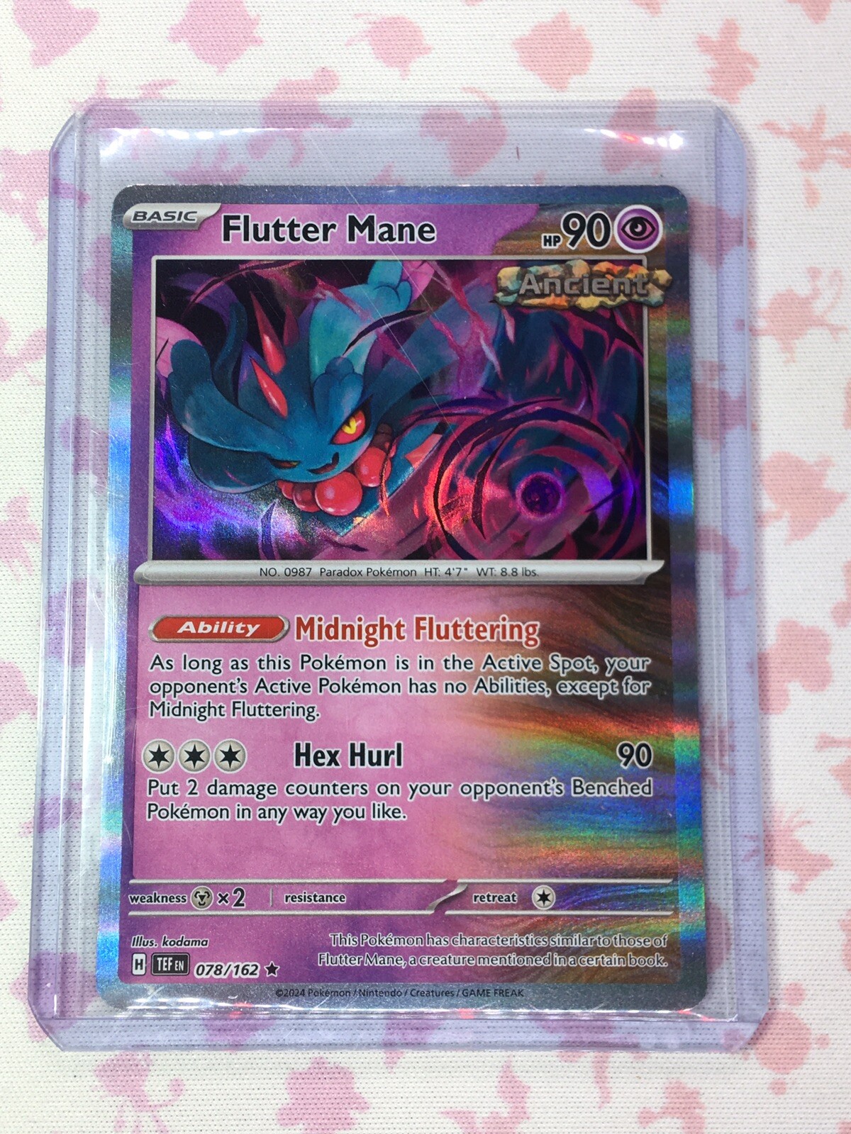Flutter Mane 78/162 Holo NM Scarlet & Violet (Temporal Forces) Pokemon ...