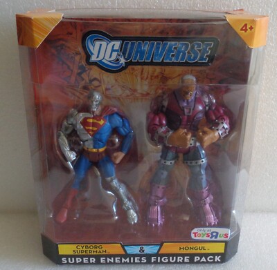 2008 MATTEL DC UNIVERSE CYBORG SUPERMAN & MONGUL SUPER ENEMIES 2 PACK ...