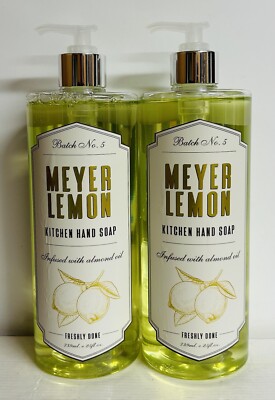 2-Pack Meyer Lemon Kitchen Hand Soap with Almond Oil 25 fl oz Each | eBay