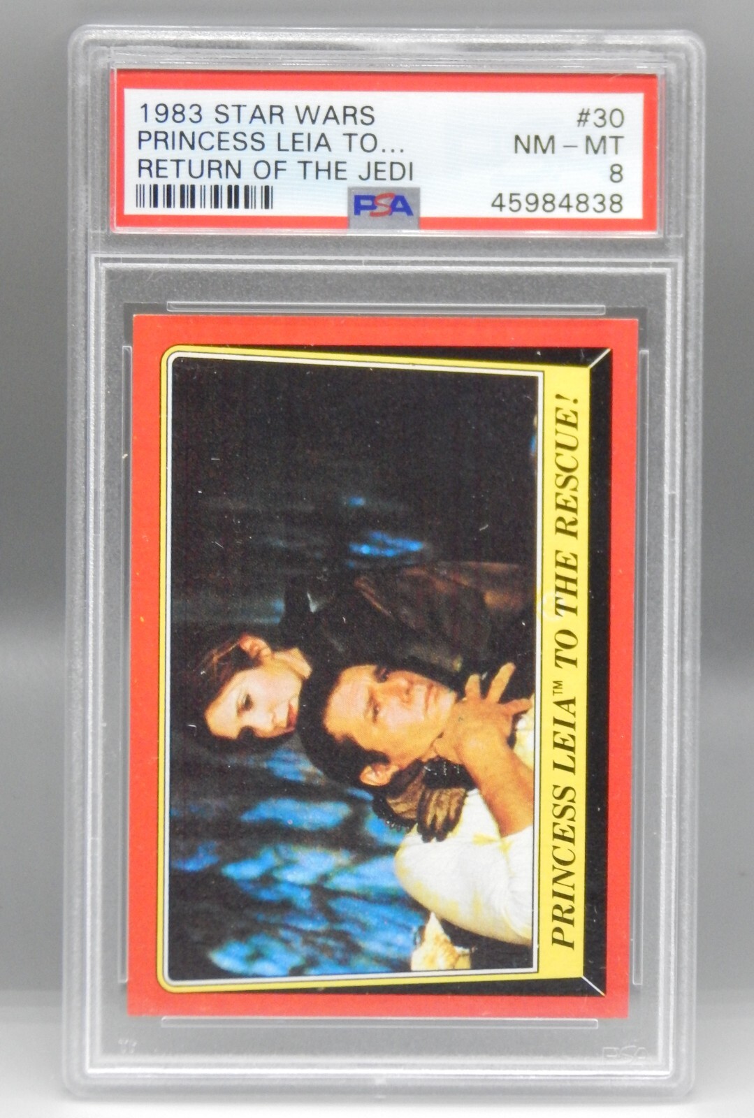 PSA 8 Topps STAR WARS Return of the Jedi TRADING CARD #30 Leia rescues ...