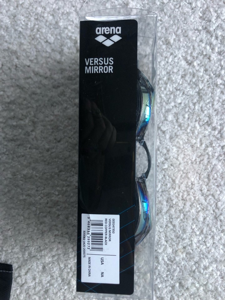 Brand New - Arena Versus Mirror Swim Goggles Red/Copper/Black | eBay