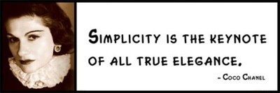 Wall Quote - COCO CHANEL - Simplicity is the keynote of all true ...