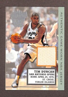 2002-03 Topps Slam Duncan Game Worn Jersey #SD1 Tim Duncan | eBay