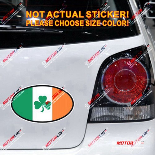 Shamrock Oval Decal Sticker Ireland Irish clover Car Vinyl Reflective ...