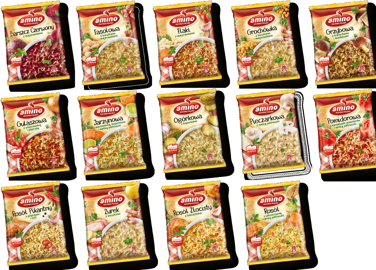 Polish Noodles AMINO INSTANT NOODLE 60G BIG CHOICE POLISH