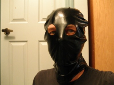 ZIP GIMP Black Spandex "Stretchy" Hood with ZIPPER | eBay
