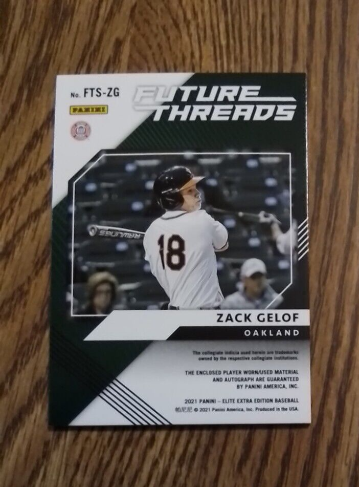 2021 ZACK GELOF ELITE EXTRA PROSPECTS RC ROOKIE AUTO AUTOGRAPH PATCH ...