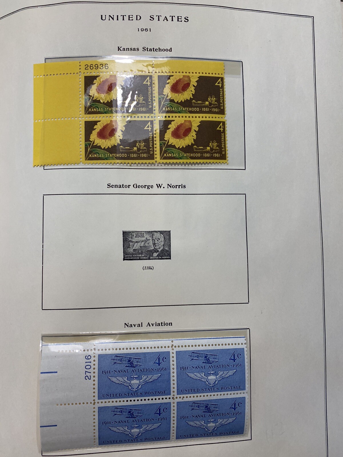 SCOTT Plate Block Stamp Collection USA 1954 - 1969 MNH in Scott Album ...