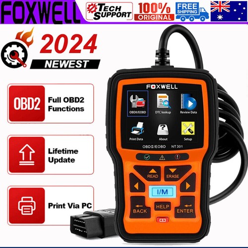 FOXWELL 12V OBD2 Scanner Code Reader Car Diagnostic Scan Tool Check ...