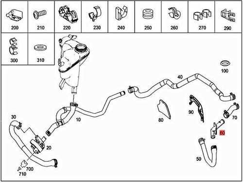 Genuine MERCEDES V251 W164 X164 GL-CLASS X164 Connecting pipe ...