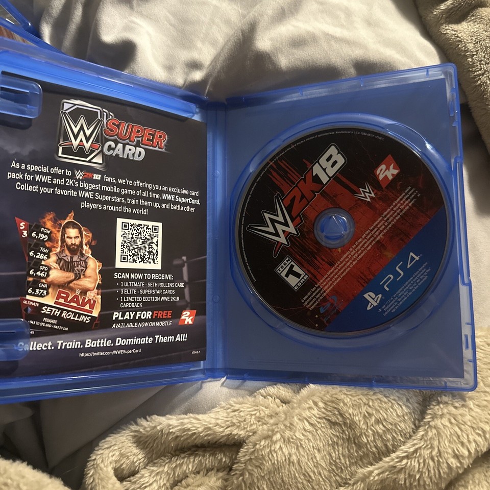 WWE 2K18 (Sony PlayStation 4, 2017) WITH MANUAL AND DISC 710425479458 ...