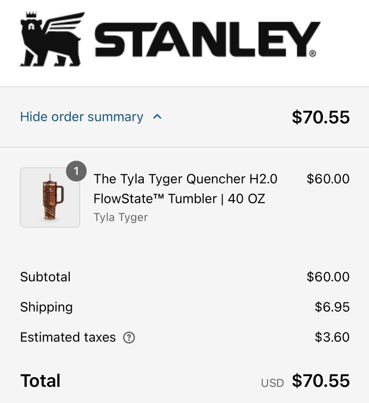 Stanley x Tyla Tyger 40oz Tumbler LIMITED EDITION PRESALE | eBay