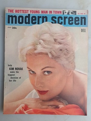 Modern Screen - Movie Fan Magazine - July 1956 Issue Kim Novak Cover | eBay
