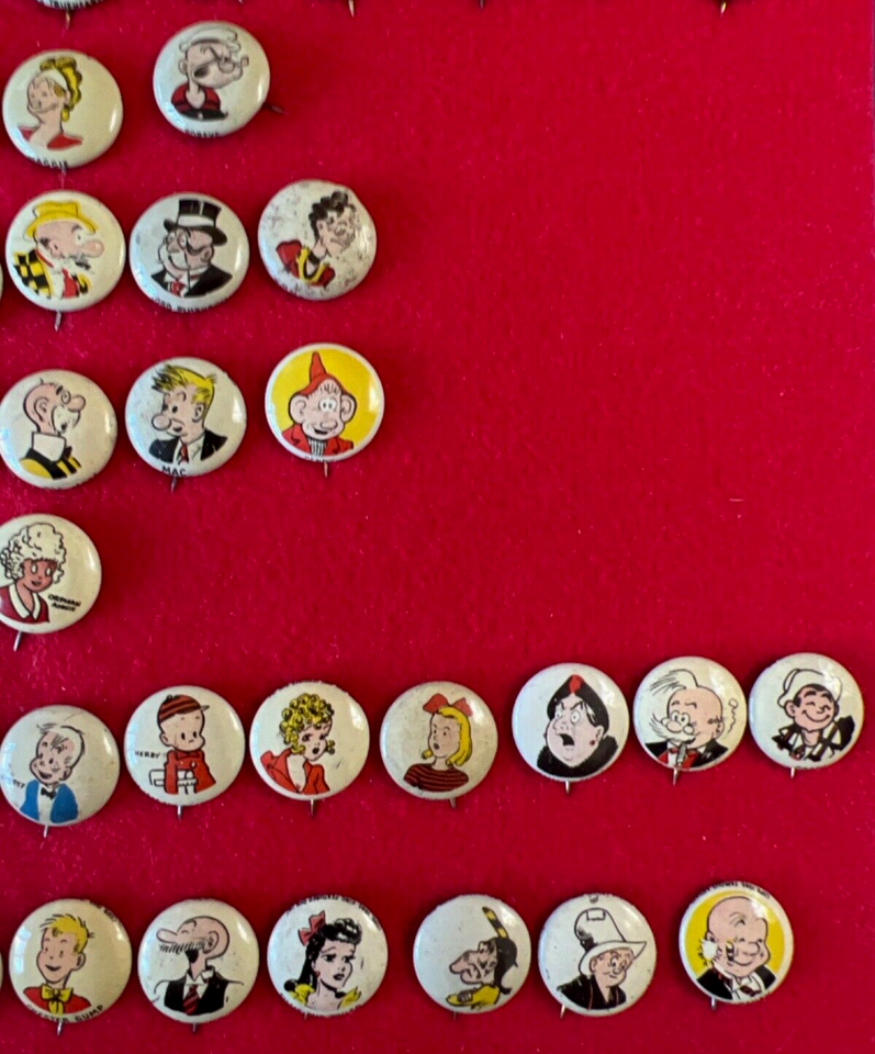 1945-47 Kellogg's Pep Pin Near Complete Set 68 / 86 Phantom Felix The ...
