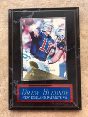 1994 Pinnacle Drew Bledsoe Card & Plaque, New England Patriots | eBay