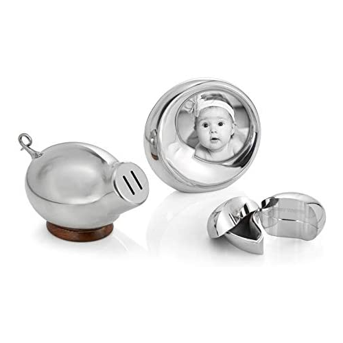 Nambe Baby Crescent Moon Round Frame, Silver Plate and Glass, 6.25 ...