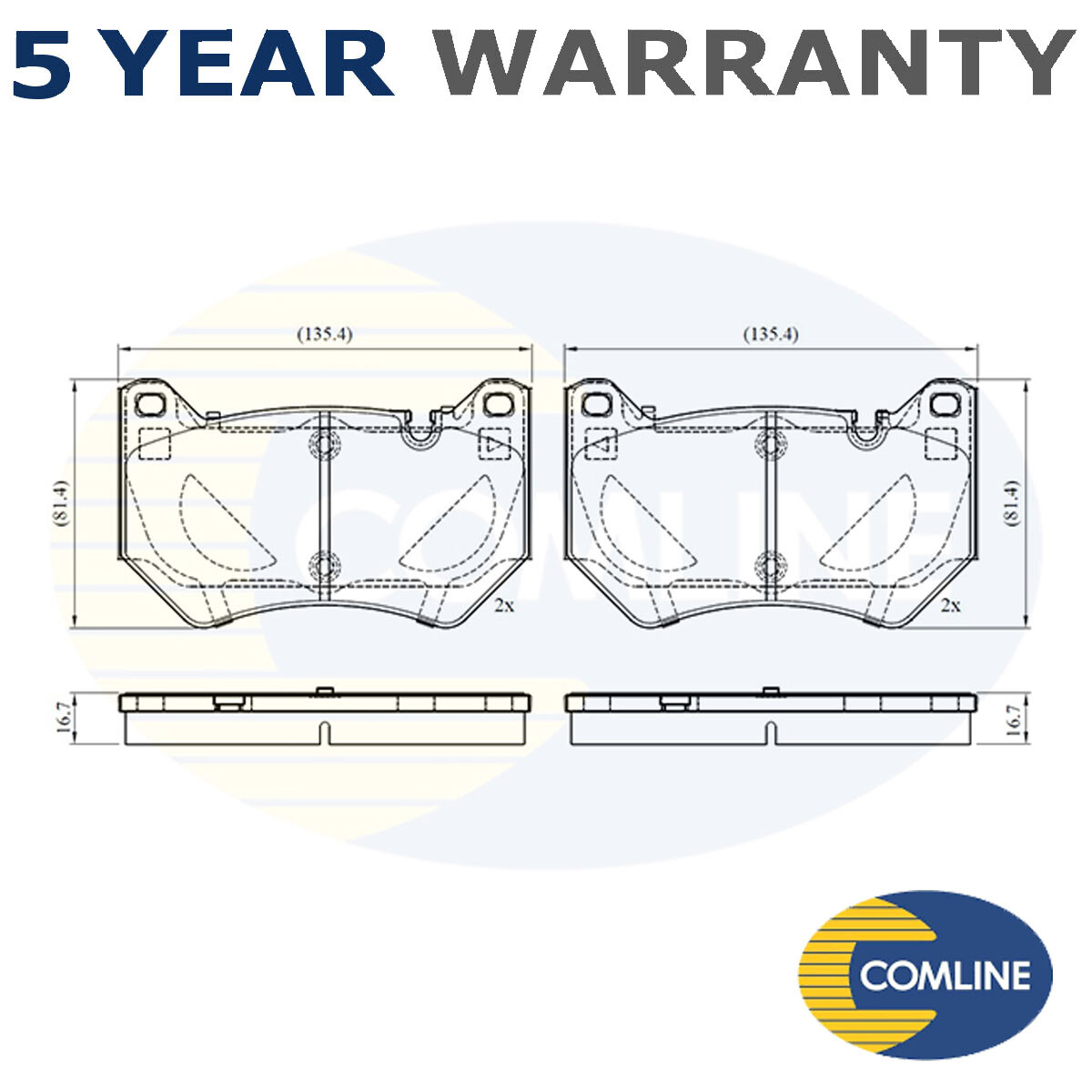 Comline Front Brake Pads Set Fits Audi Q5 2017- 2.0 TDi 3.0 80A698151C ...