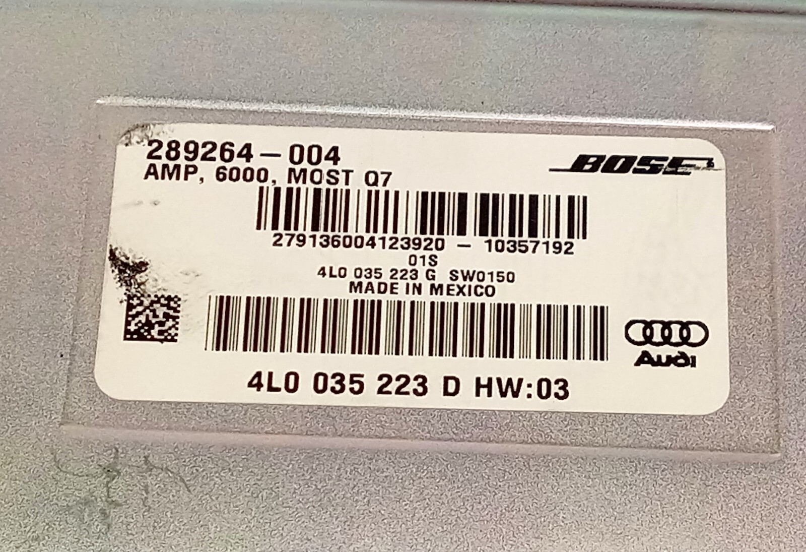 2009+AUDI+Q7+07+Bose+Premium+Radio+Amplifier+Audio+Stereo+Module+Amp+ ...
