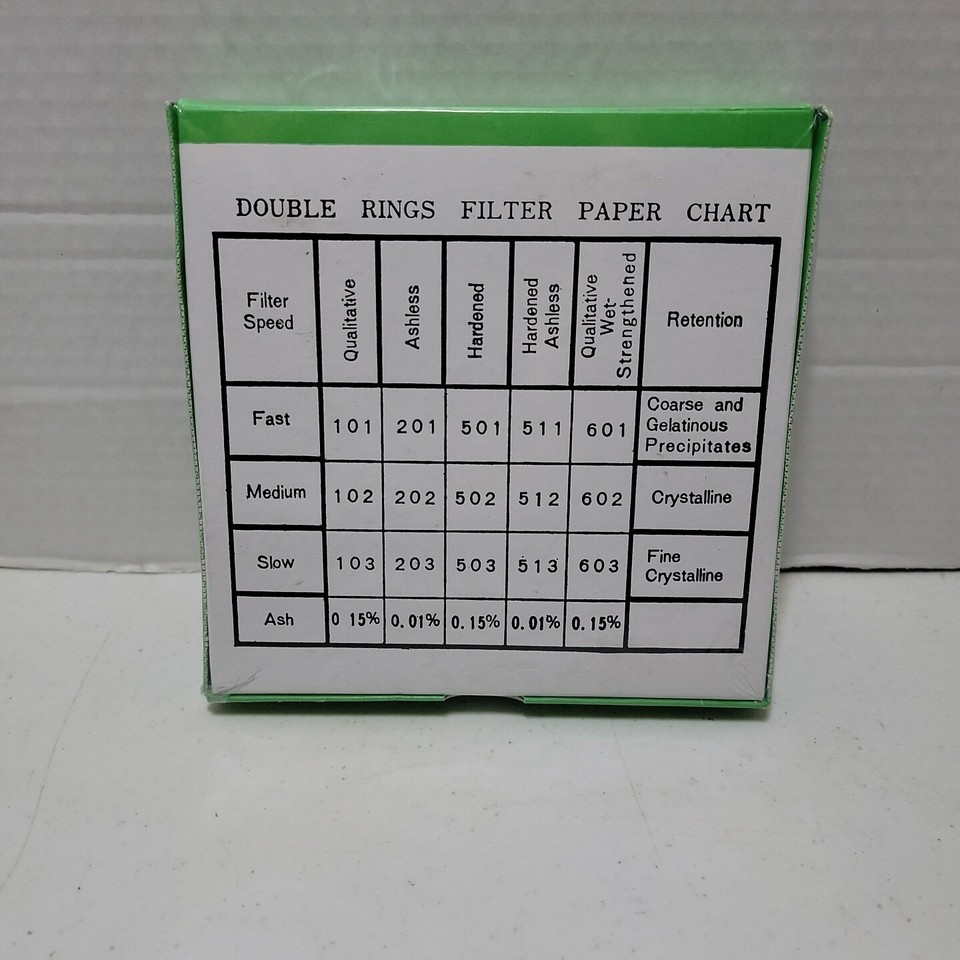 Double Rings 201 Ashless Filter Paper 7cm 100 Circles | eBay