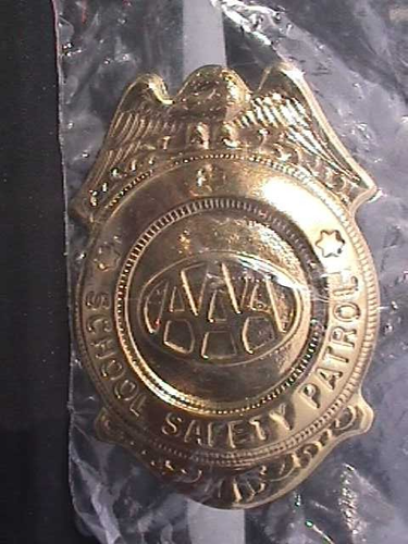 AAA School Safety Patrol Badge GOLD TONE | eBay