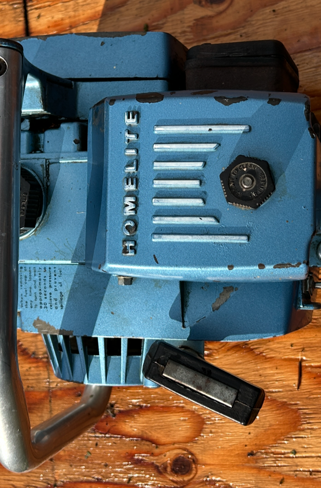RARE Vintage Homelite Super XL Auto Automatic Chainsaw 18" Bar Blue White RUNS | eBay