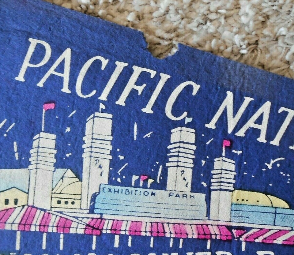 Pacific National Exhibition PNE Vancouver BC CANADA Vintage PENNANT 29 ...