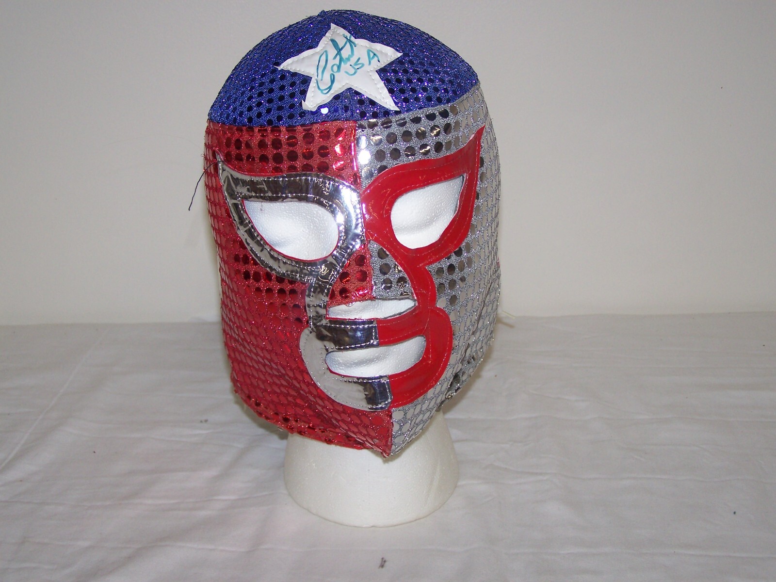A197 THE PATRIOT TB WRESTLING RING WORN PATRIOT MASK W/COA | eBay