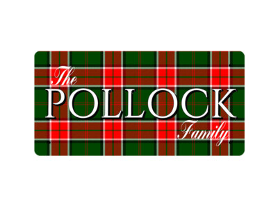 The Pollock Family (Pollock Modern Tartan) - Metal Sign | eBay UK