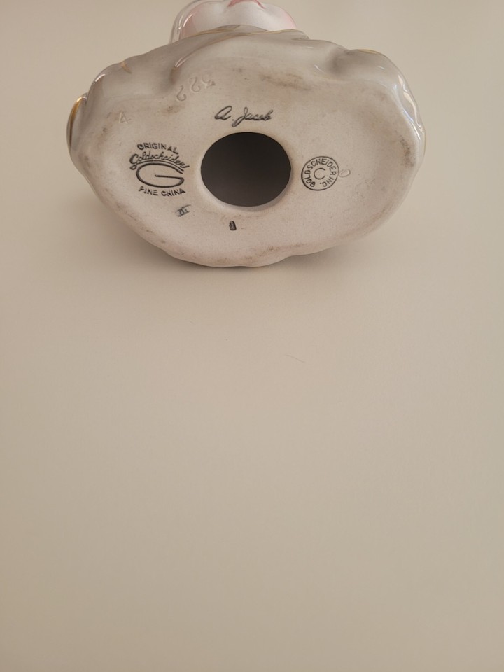 VINTAGE GOLDSCHEIDER Vienna Bust Cloud Blue Eyes Angel Cherub Figurine ...