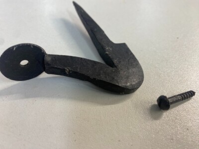 Suffolk Thumb latch Keep Pin frame waxed black forged ironmongery (box ...