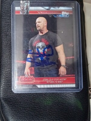 stone cold steve austin autograph card. With authentication | eBay
