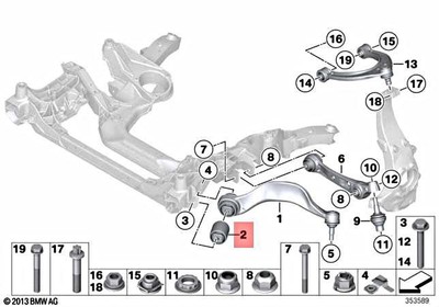 Genuine BMW Ft Lower Control Arm Bushing 31126777653 | eBay