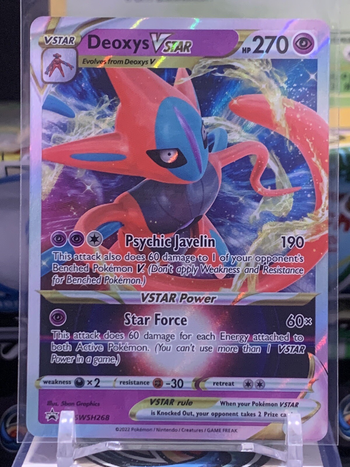 Pokémon TCG Deoxys VSTAR Sword & Shield SWSH268 Black Star Holo Promo ...