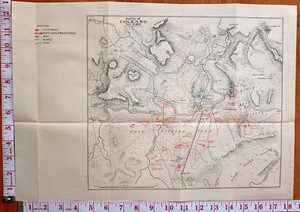 BOER WAR ERA MAP/PLAN BATTLE OF COLENSO DEC 15 1899 TROOP POSITIONS ...